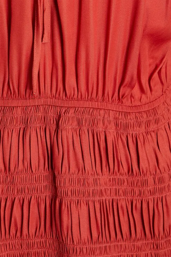 Maje Tiered Mousseline Mini Dress
