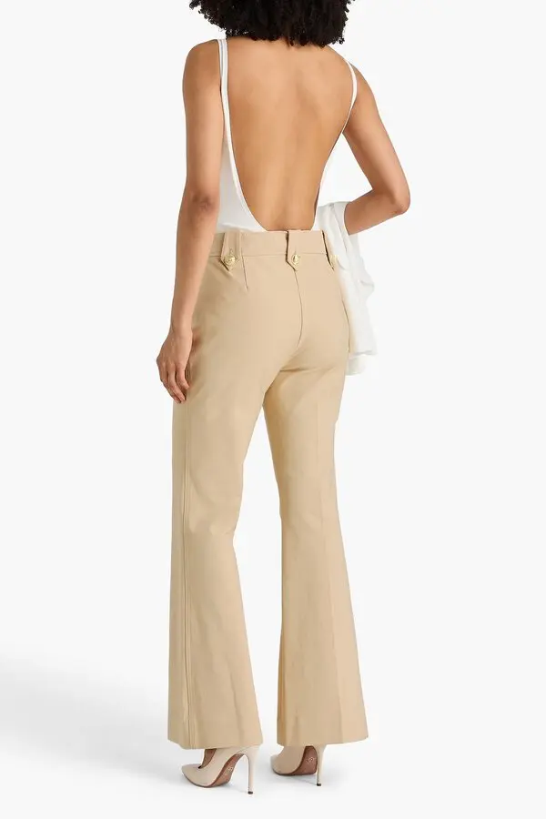 Derek Lam 10 Crosby Cottonblend Twill Flared Pants