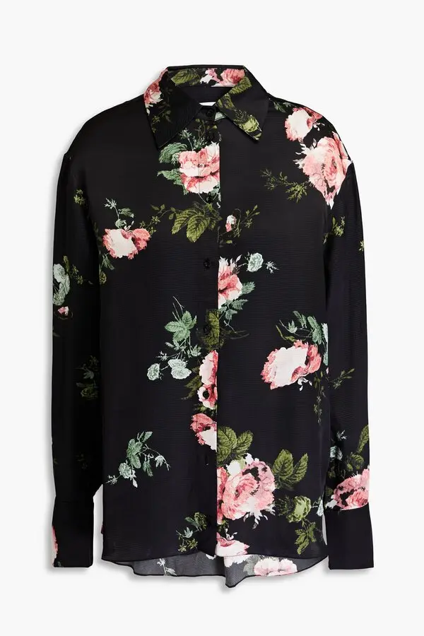 Erdem Cavendish Floralprint Seersucker Shirt
