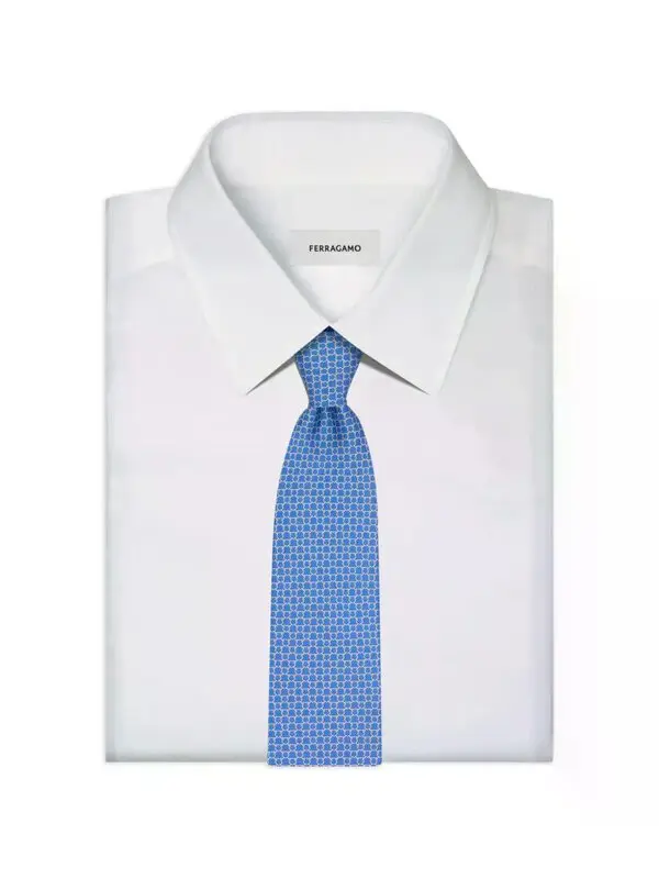 FERRAGAMO Link Print Silk Tie