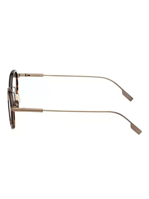 Zegna Tortoiseshell Round Frame Sunglasses - Brown