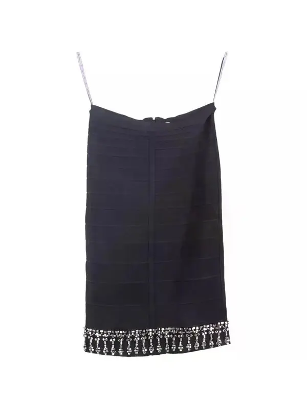 Herve Leger Bead-embellished Knee-length Skirt