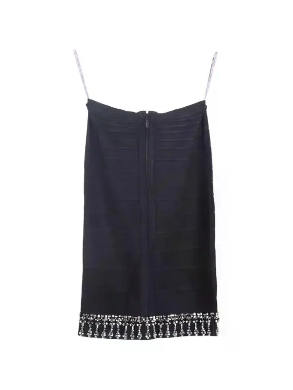 Herve Leger Bead-embellished Knee-length Skirt