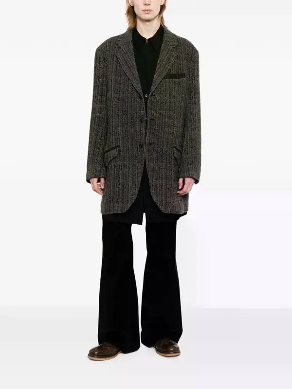 Yohji Yamamoto Herringbone Pattern Blazer