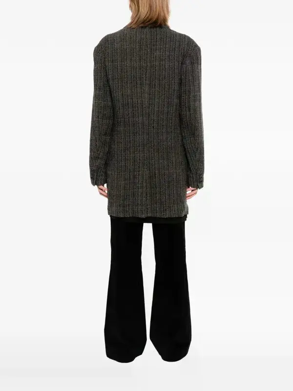 Yohji Yamamoto Herringbone Pattern Blazer
