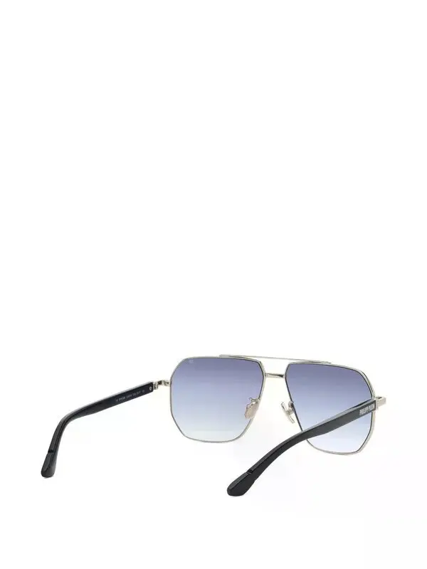 Philipp Plein Tone Geometric Frame Sunglasses - Silver