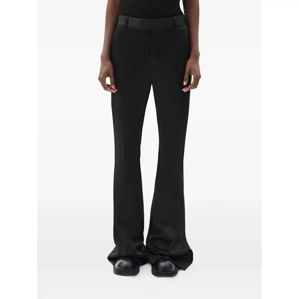 ANN DEMEULEMEESTER Flared Leg Trousers - Black