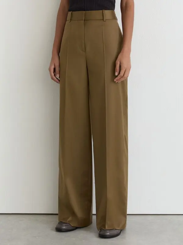 REISS Adie Wool-blend Wide-leg Trousers