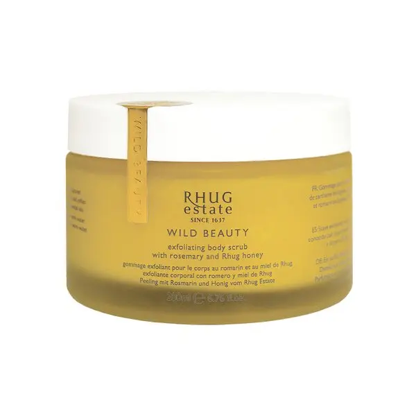 RHUG WILD BEAUTY Exfoliating Body Scrub With Rosemary & Rhug Honey - Gold