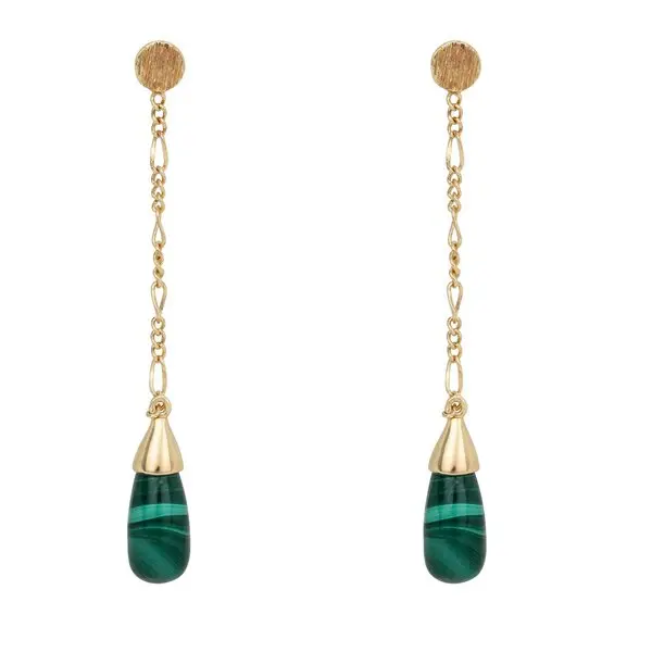 COCO & KINNEY Malachite Dana Drop Earrings