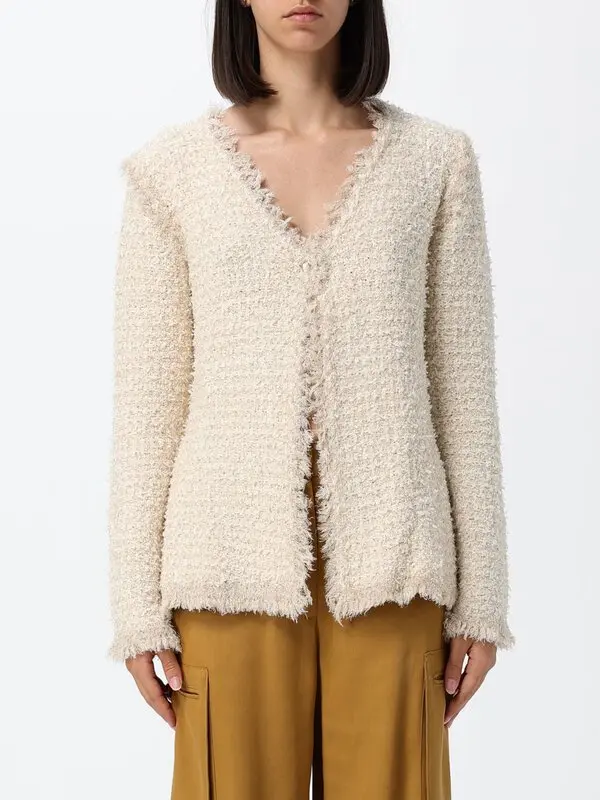 TWINSET Cotton Bouclé Jacket - Ivory