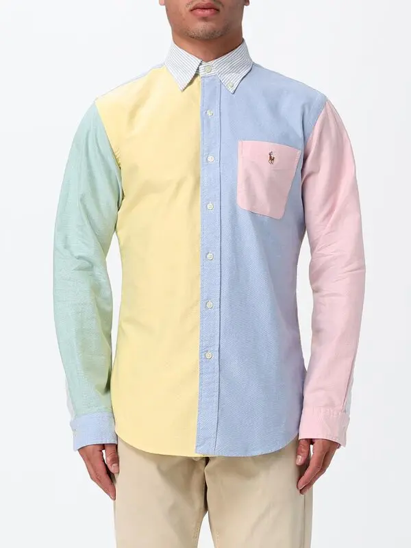 Polo Ralph Lauren Abstract Print Cotton Shirt With Button-down Collar