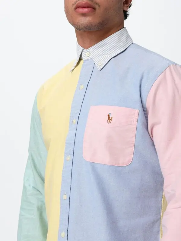 Polo Ralph Lauren Abstract Print Cotton Shirt With Button-down Collar