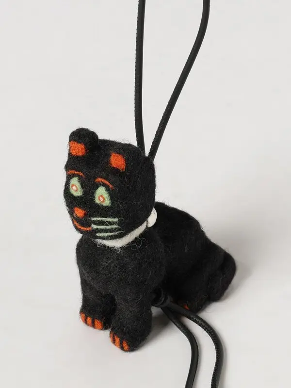 Loewe Futurist Cat Animal-shaped Keychain In Wool Felt