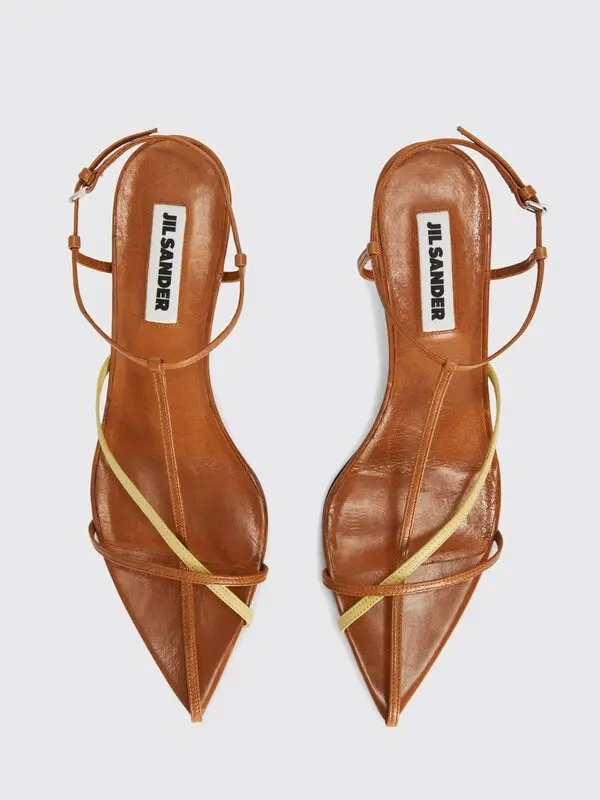 JIL SANDER Strappy Stiletto Heeled Sandals - Brown
