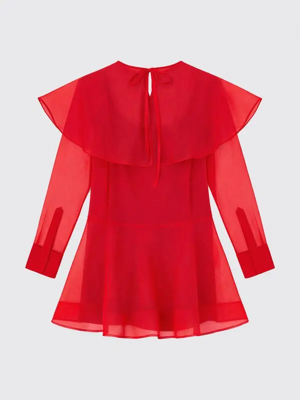 GANNI Sheer Ruffled Mini Dress