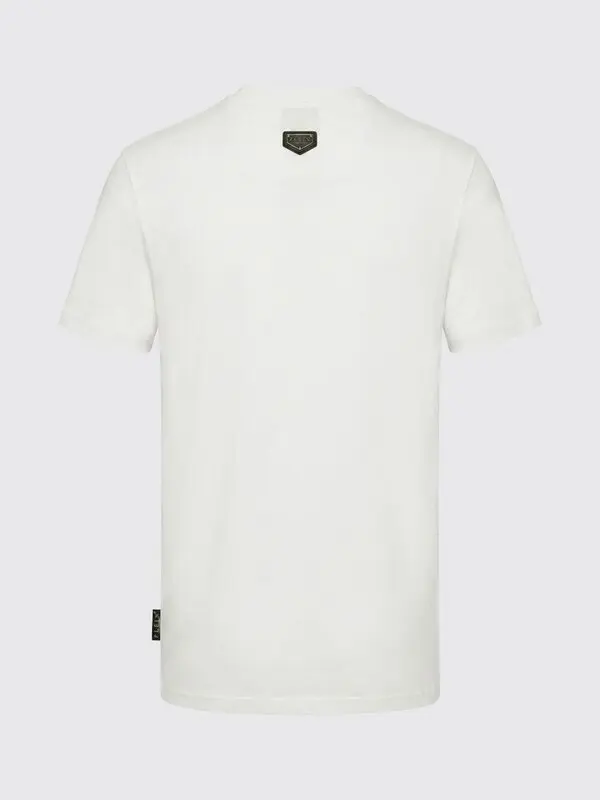 Philipp Plein Teddy Bear Print Cotton T-shirt With Contrast Logo