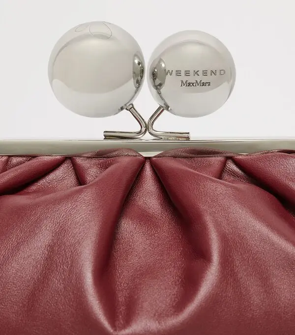 Max Mara Medium Leather Pasticcino Clutch Bag