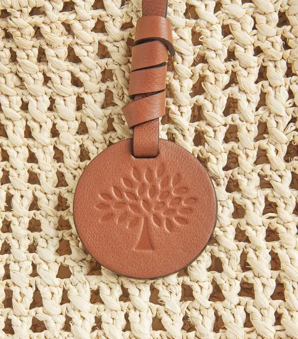 Mulberry Raffia Crochet Tote Bag