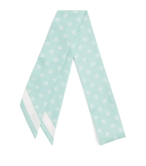Mulberry Tree Skinny Scarf - Blue