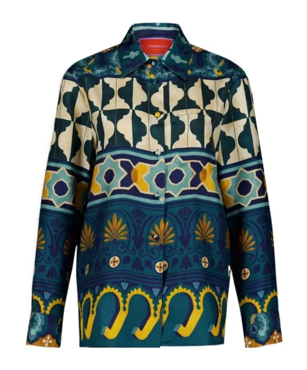 La DoubleJ Patterned Silk Shirt