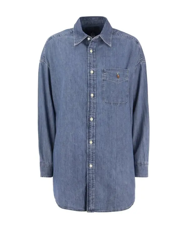 Polo Ralph Lauren Embroidered Denim Button-up Shirt