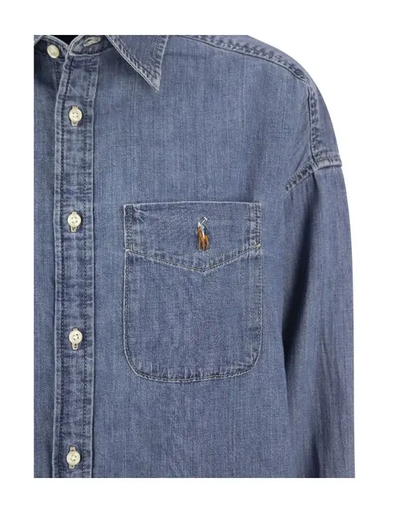 Polo Ralph Lauren Embroidered Denim Button-up Shirt
