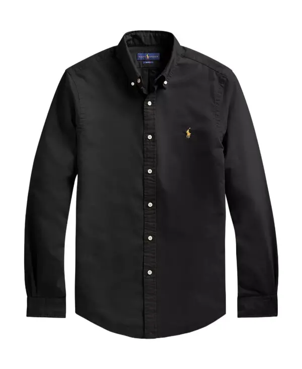 Polo Ralph Lauren Pony Embroidered Long-sleeved Shirt - Black