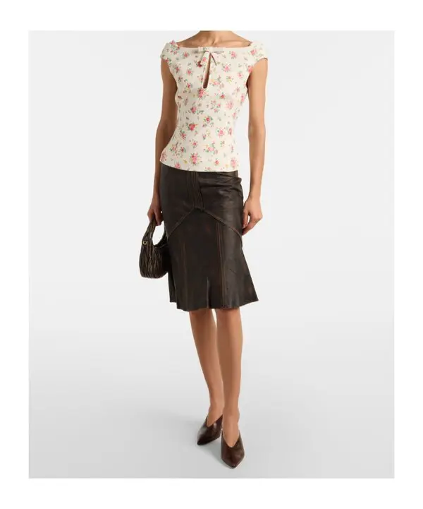 SHUSHU/TONG Bow Detail Floral Print Top - No