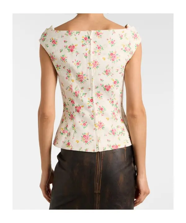 SHUSHU/TONG Bow Detail Floral Print Top - No