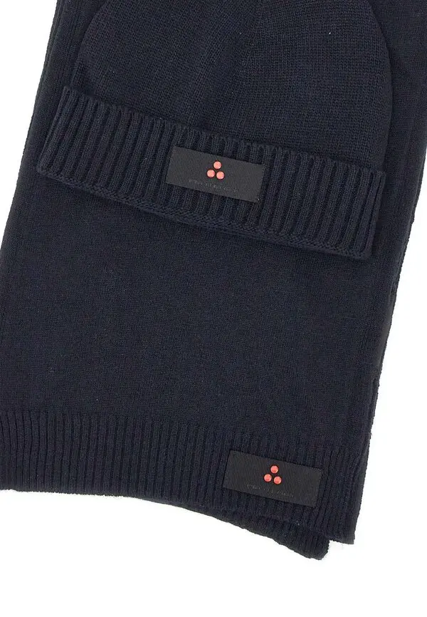 Peuterey Logoed Beanie And Scarf Set