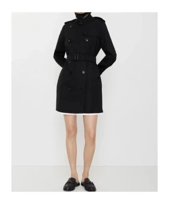 Burberry Double Breasted Belted Trench Coat