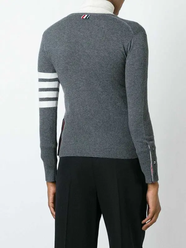Thom Browne 4-bar Striped Buttoned Cardigan