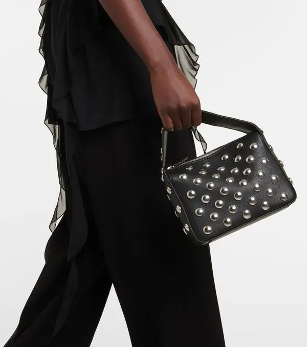 Khaite Elena Studded Leather Shoulder Bag