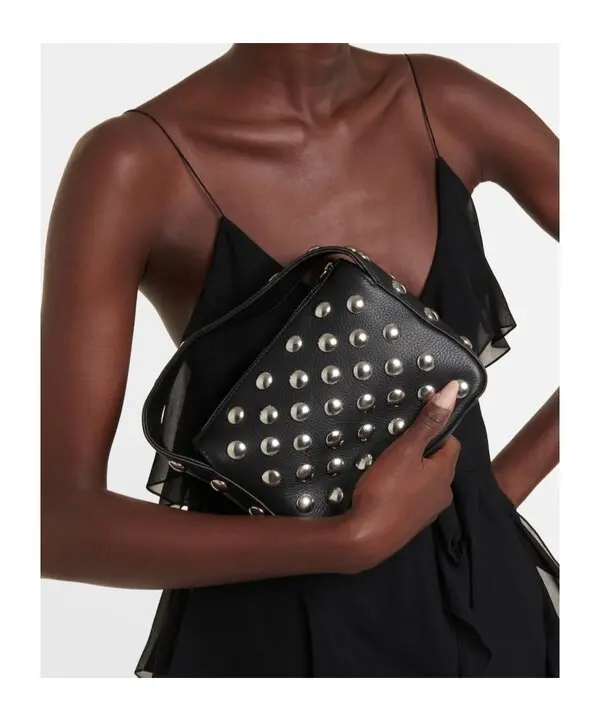 Khaite Elena Studded Leather Shoulder Bag
