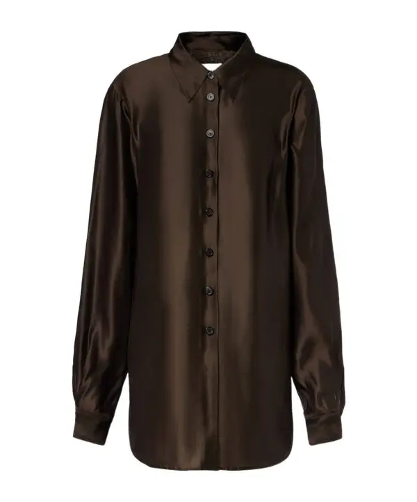 Khaite Auryn Oversized Satin Shirt