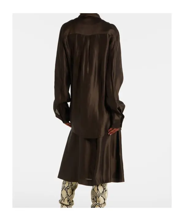 Khaite Auryn Oversized Satin Shirt