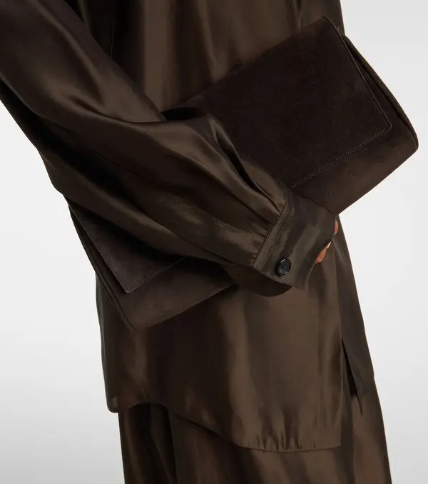 Khaite Auryn Oversized Satin Shirt