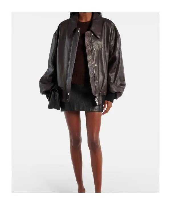 Khaite Shelman Leather Blouson