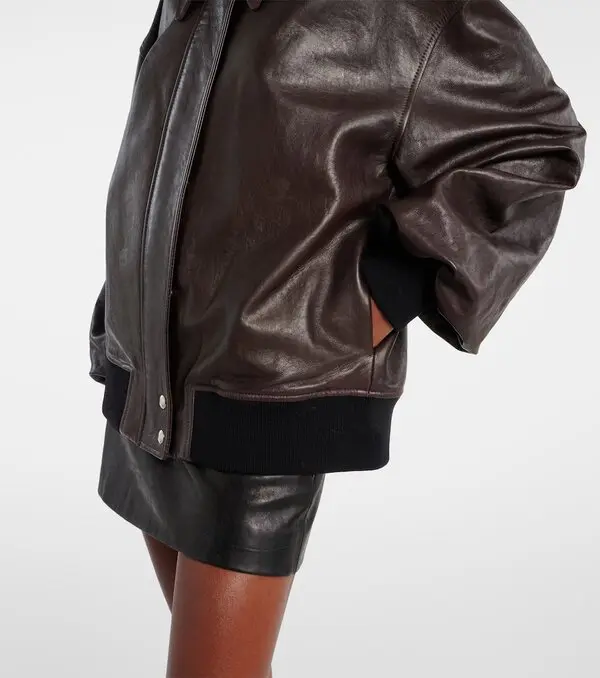 Khaite Shelman Leather Blouson