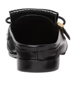 Fendi O'lock Fringed Mules - Black