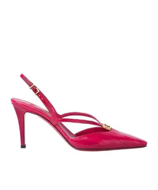 Fendi Patent Leather Slingbacks - Fuchsia