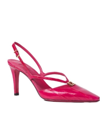 Fendi Patent Leather Slingbacks - Fuchsia