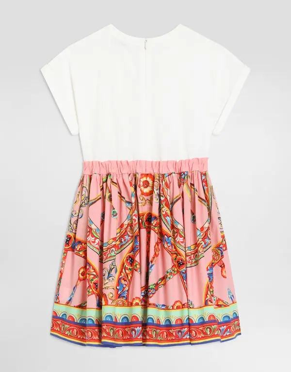 Dolce & Gabbana Carretto Print Mix-material Dress