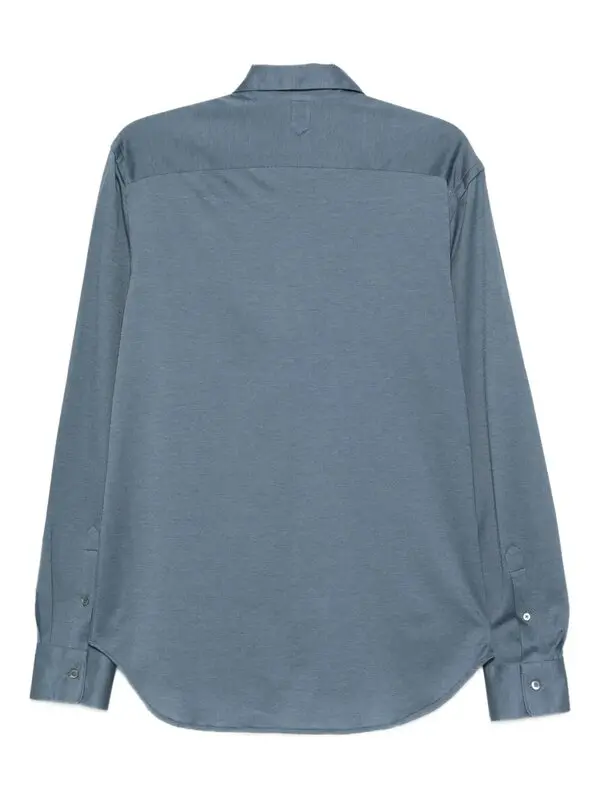 Canali Long-sleeve Cotton-blend Shirt