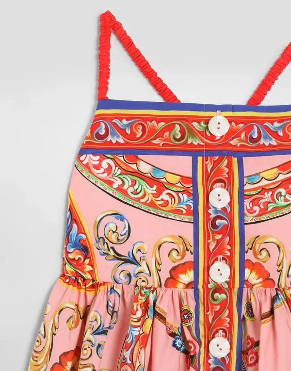 Dolce & Gabbana Carretto-print Poplin Dress