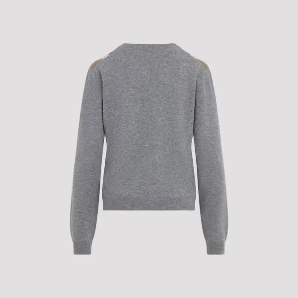 Prada V-neck Long-sleeved Knit Top