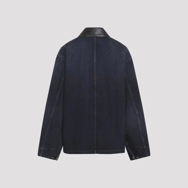Prada Contrast Collar Denim Jacket