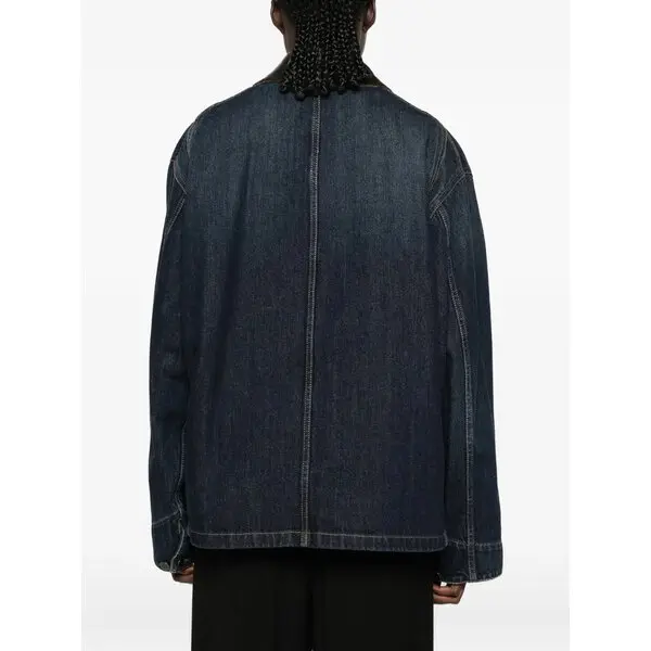 Prada Contrast Collar Denim Jacket