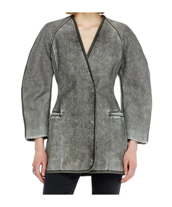 DIESEL® V-neck Cardigan Jacket With Cocoon Sleeves
